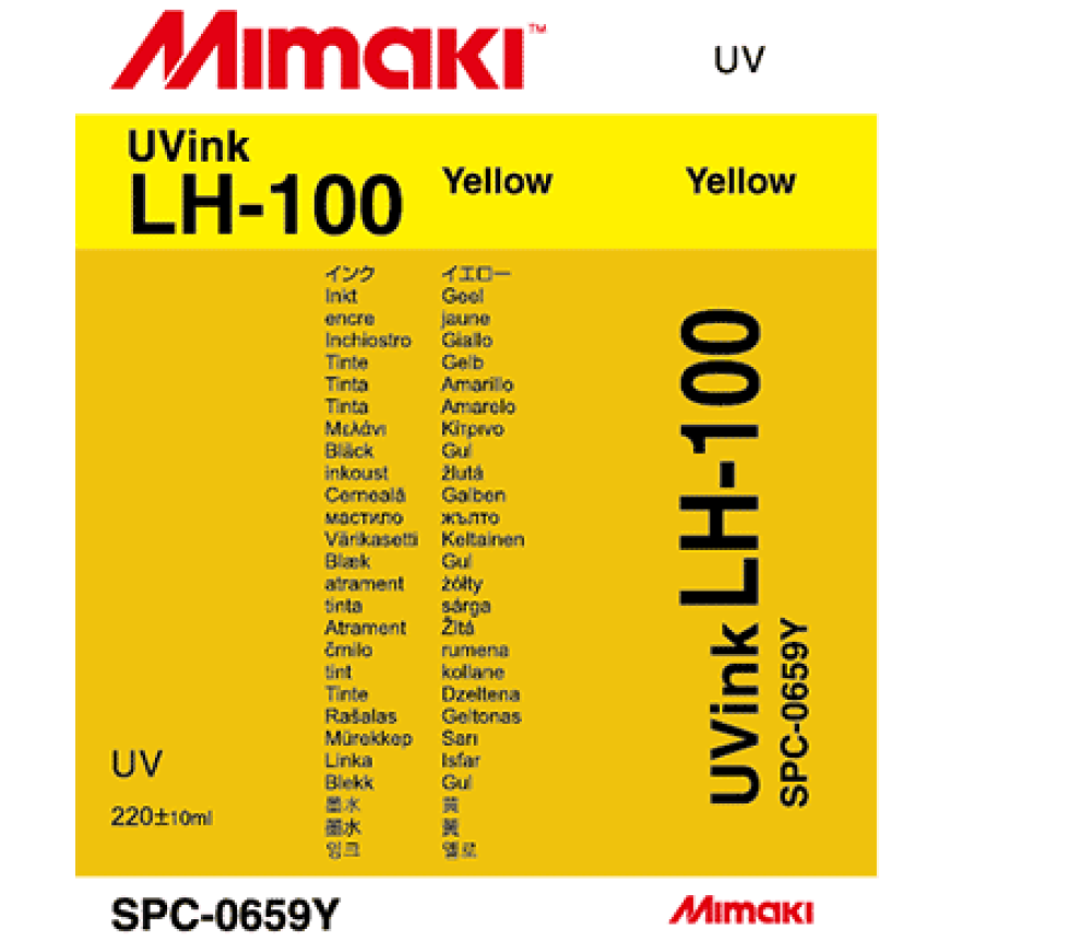 Mimaki UV Ink LH-100 Yellow 220cc - Mimaki UV Ink LH-100 Yellow 220cc ...